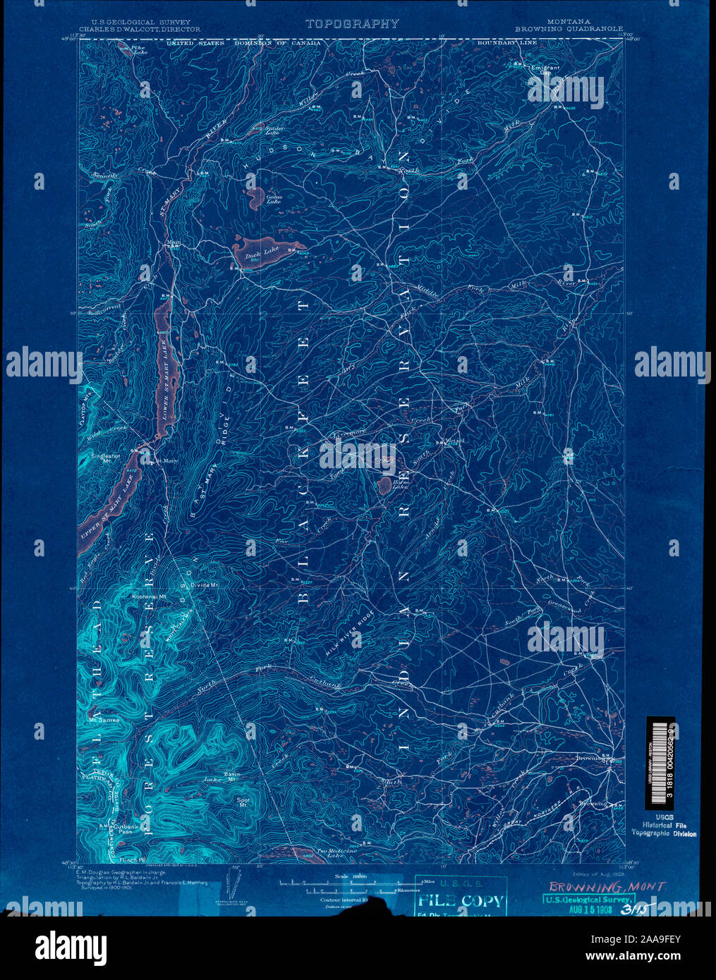 Browning montana map hi-res stock photography and images - Alamy