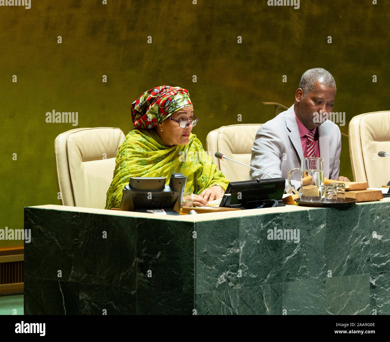New York, NY - November 20, 2019: Deputy SG Amina Mohammed & GA ...