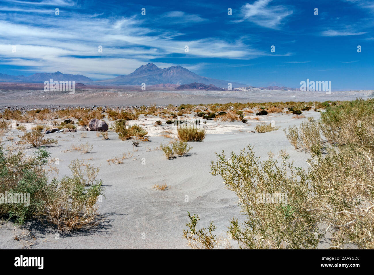 The dry and arid Atacama Desert region of northern Chile, South America ...