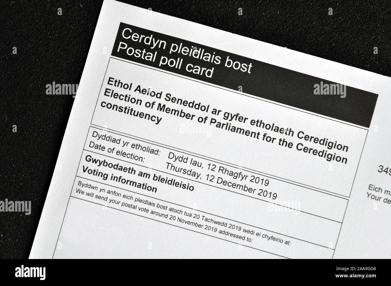 Polling card hi-res stock photography and images - Alamy