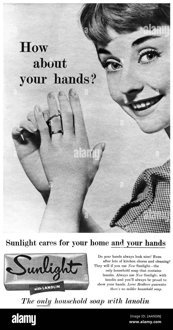 Sunlight soap advert hi-res stock photography and images - Alamy