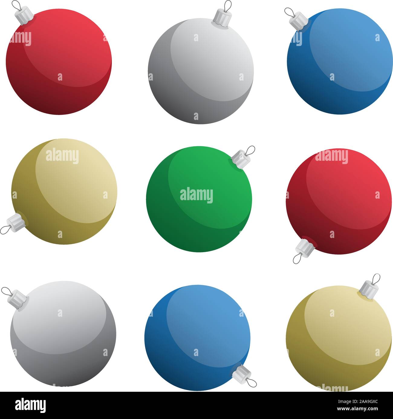 Shiny red gold christmas balls Stock Vector Images - Alamy