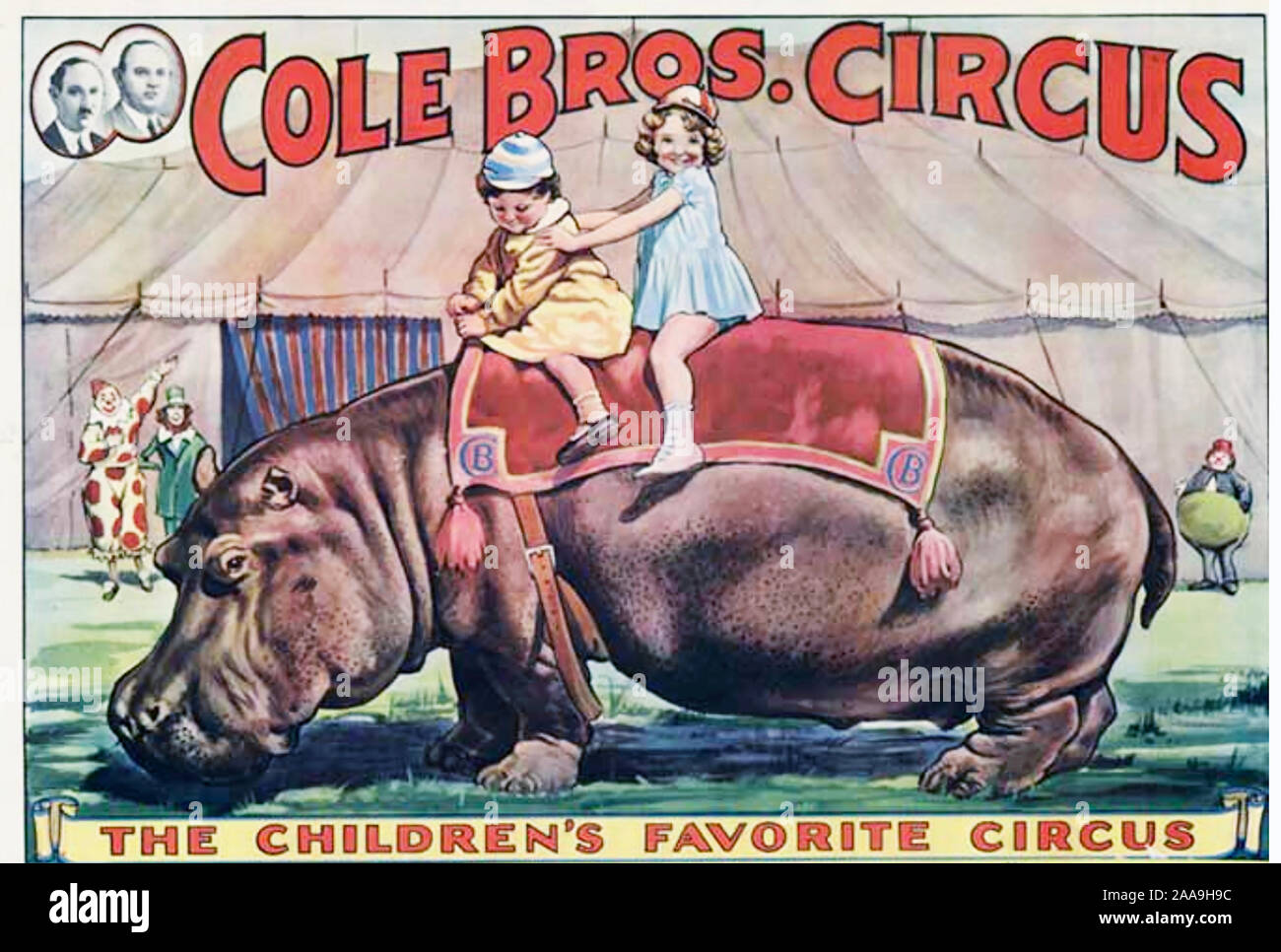 COLE BROTHERS CIRCUS POSTER about 1935 Stock Photo - Alamy