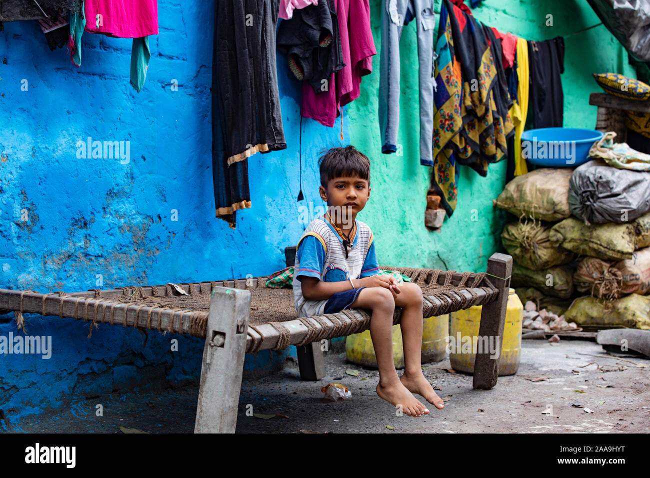 Indian rural kids boy hi-res stock photography and images - Alamy