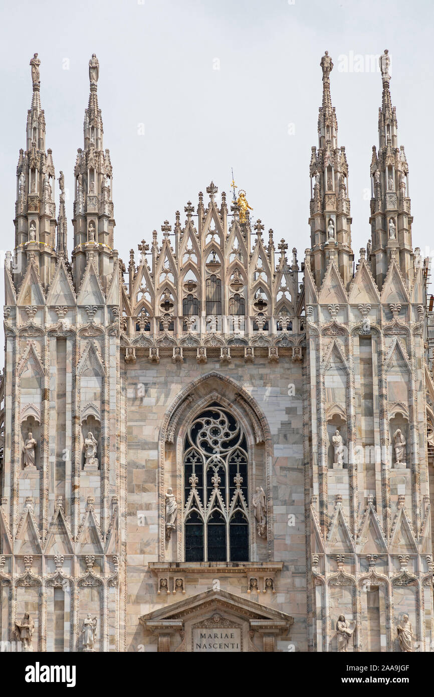 Front Facade of Duomo Cathedral in Milan Italy Stock Photo - Alamy