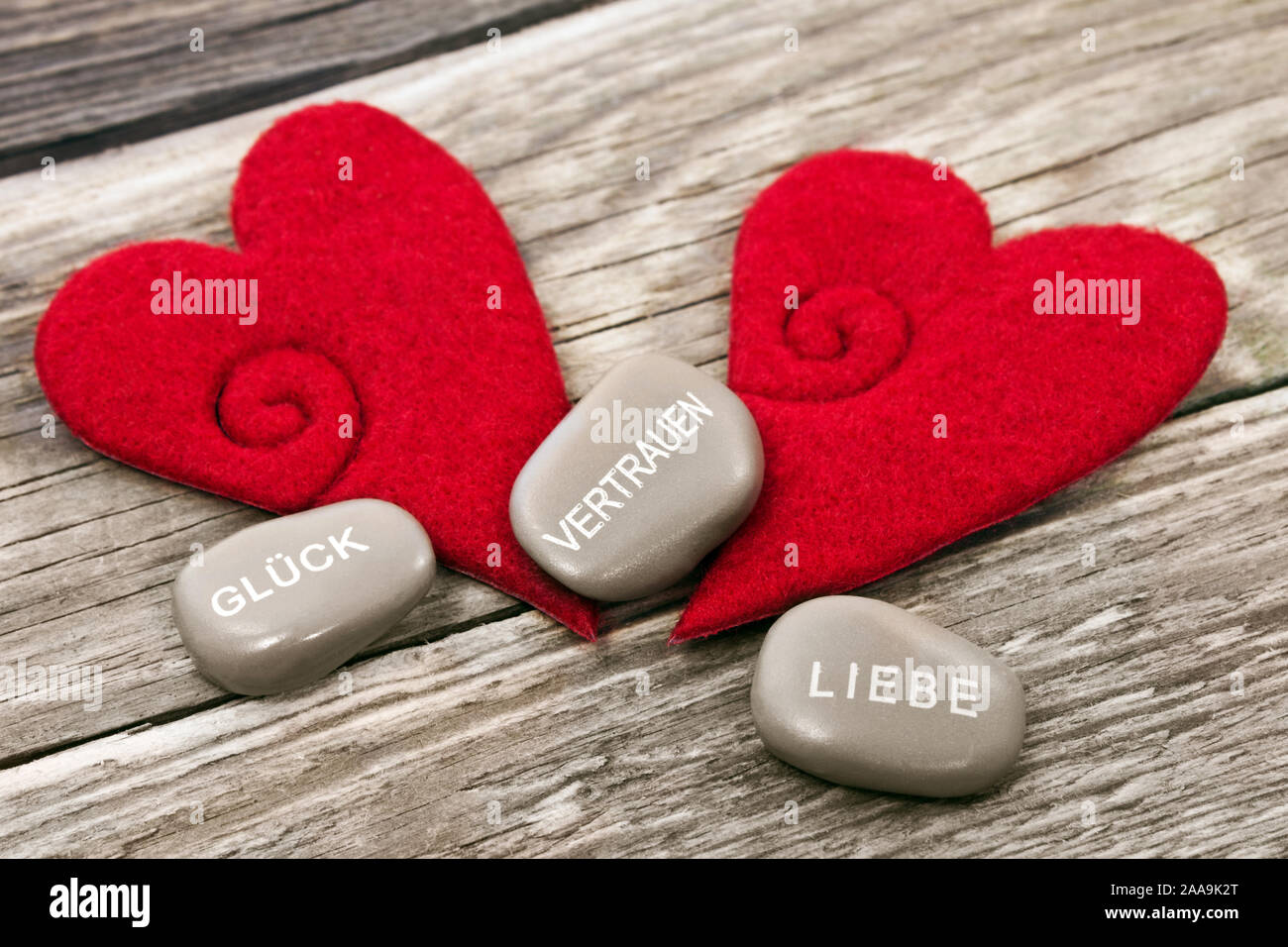 German: Love, Luck and Faith Stock Photo - Alamy