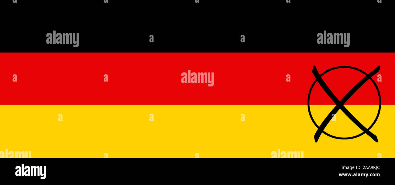 German Flag and voting symbol Stock Photo - Alamy