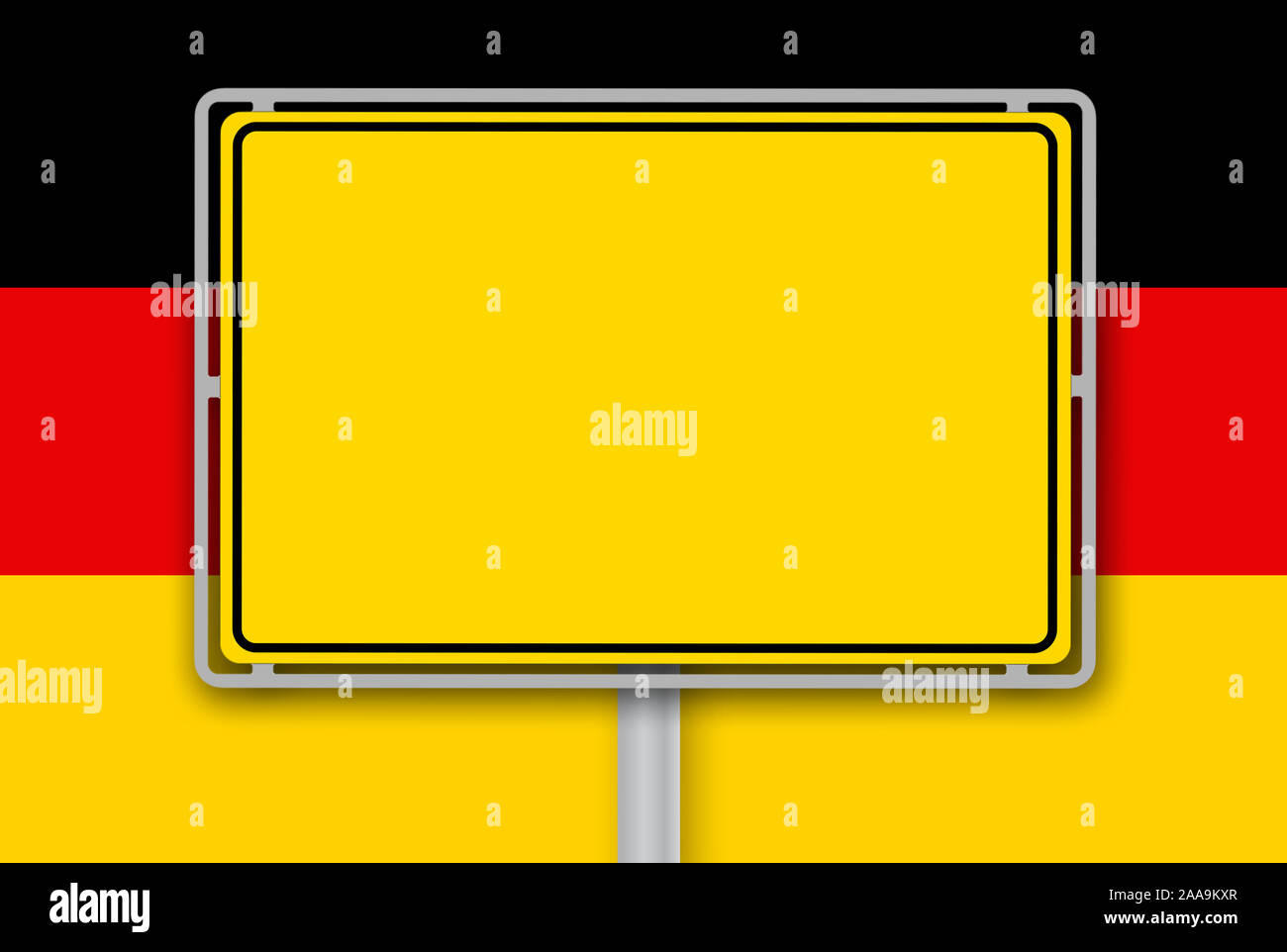 German flag with traffic sign Stock Photo - Alamy