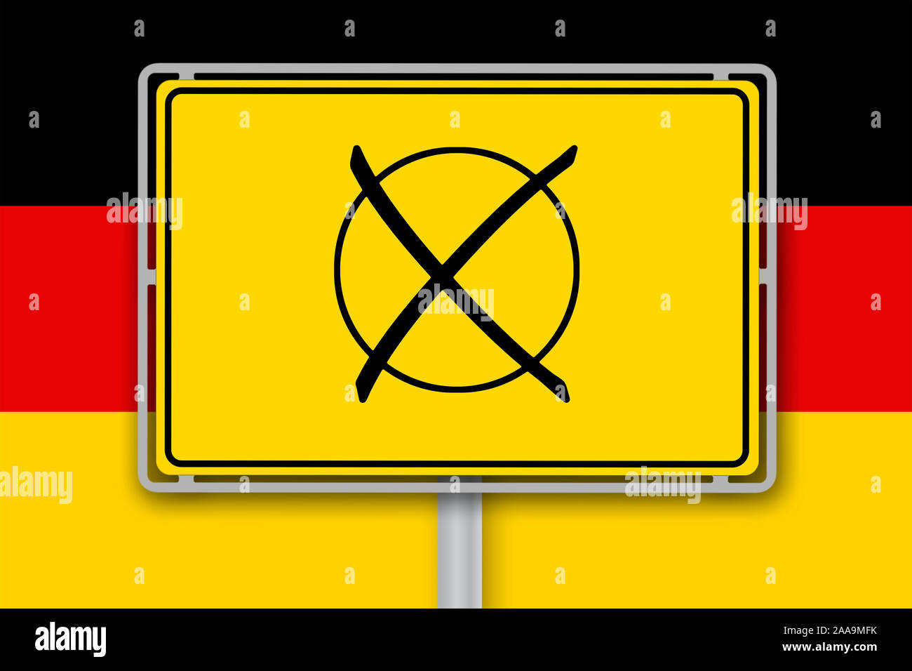 German Flag and voting symbol Stock Photo - Alamy