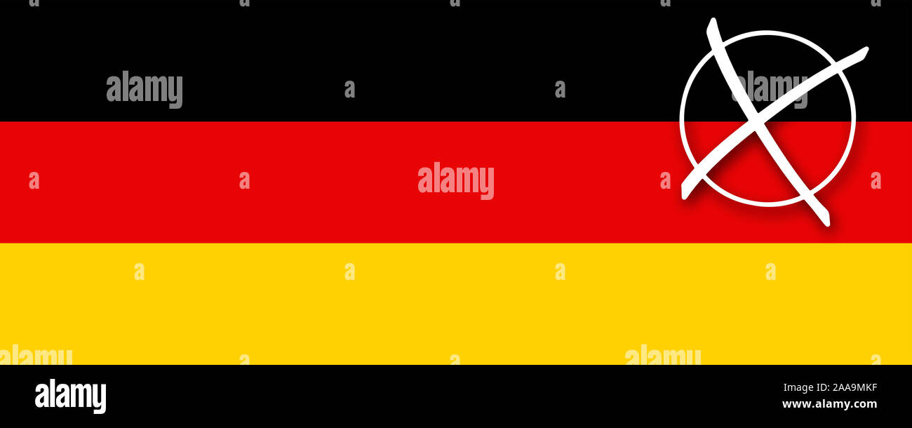 German Flag and voting symbol Stock Photo - Alamy