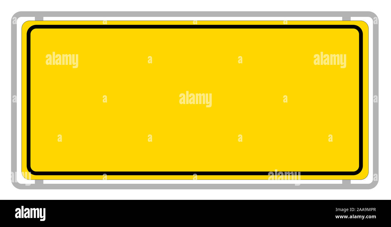 German yellow traffic sign background Stock Photo - Alamy