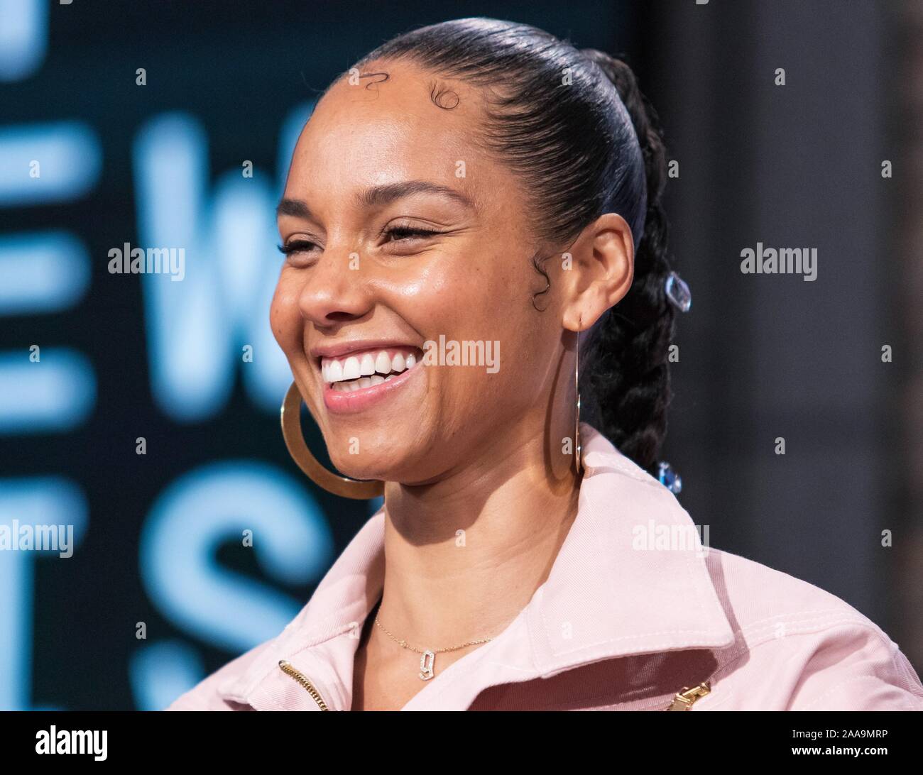 New York, NY, USA. 20th Nov, 2019. Alicia Keys at the press conference ...