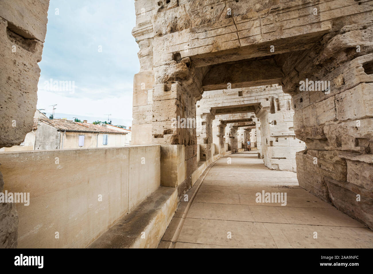 Passageway in the Roman amphitheatre UNESCO world heritage site in ...