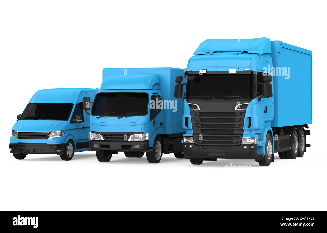 Fleet of Freight Transportation Isolated Stock Photo - Alamy