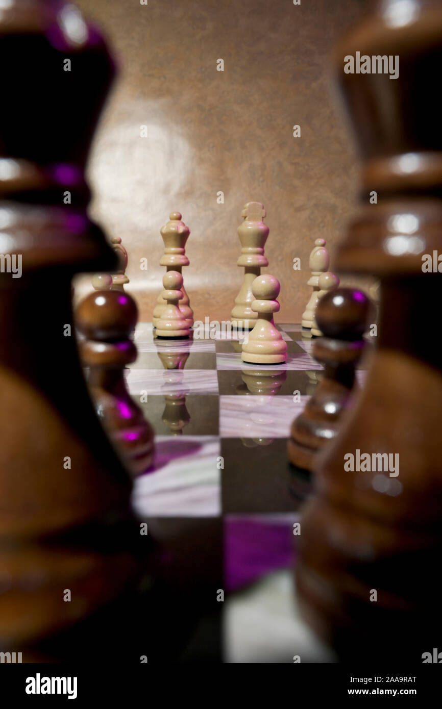 Chess Board and Pieces Stock Photo - Alamy