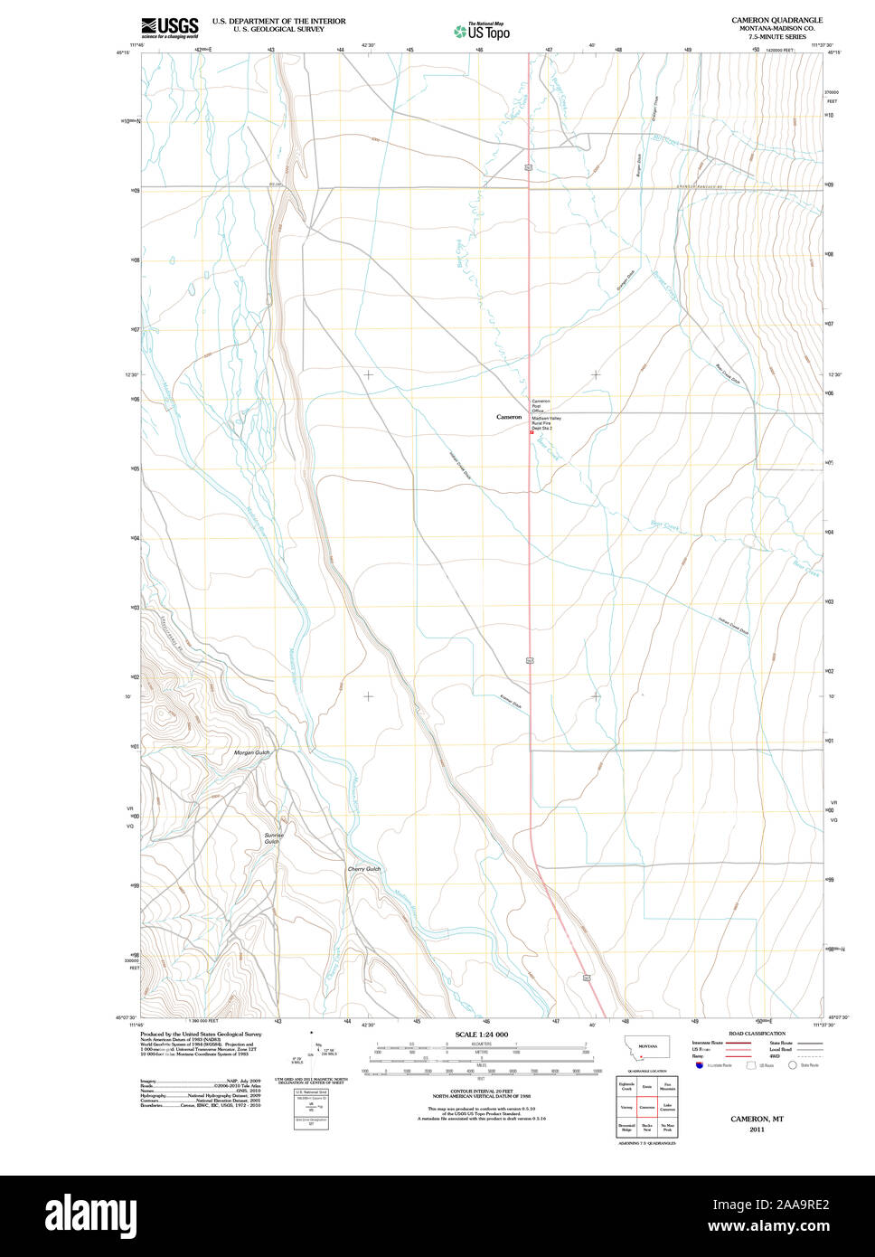 Map of cameron montana hi-res stock photography and images - Alamy