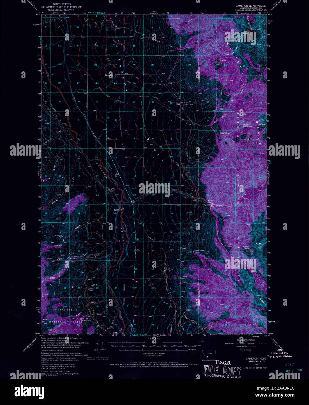 Map of cameron montana hi-res stock photography and images - Alamy
