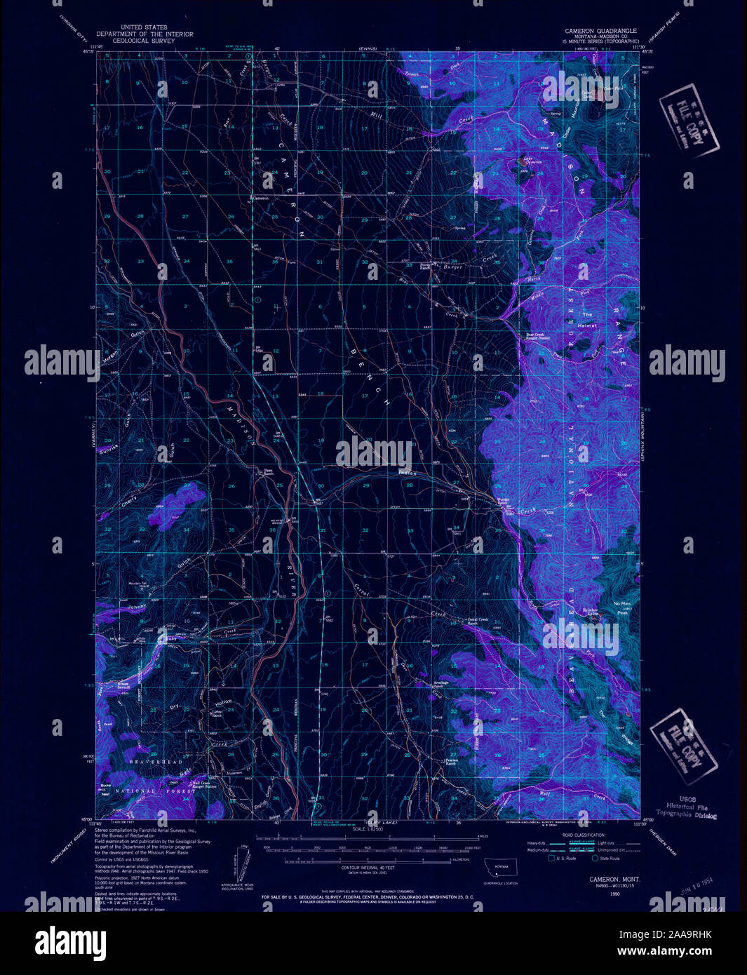 Map of cameron montana hi-res stock photography and images - Alamy