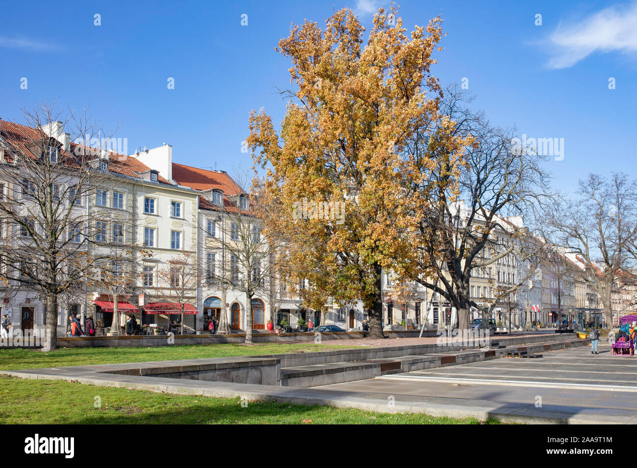 Warszawa / Poland - "Krakowskie Przedmiescie" - main street in the old ...