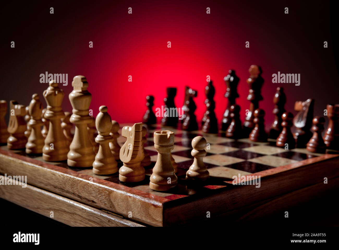 Chess Board and Pieces Stock Photo - Alamy