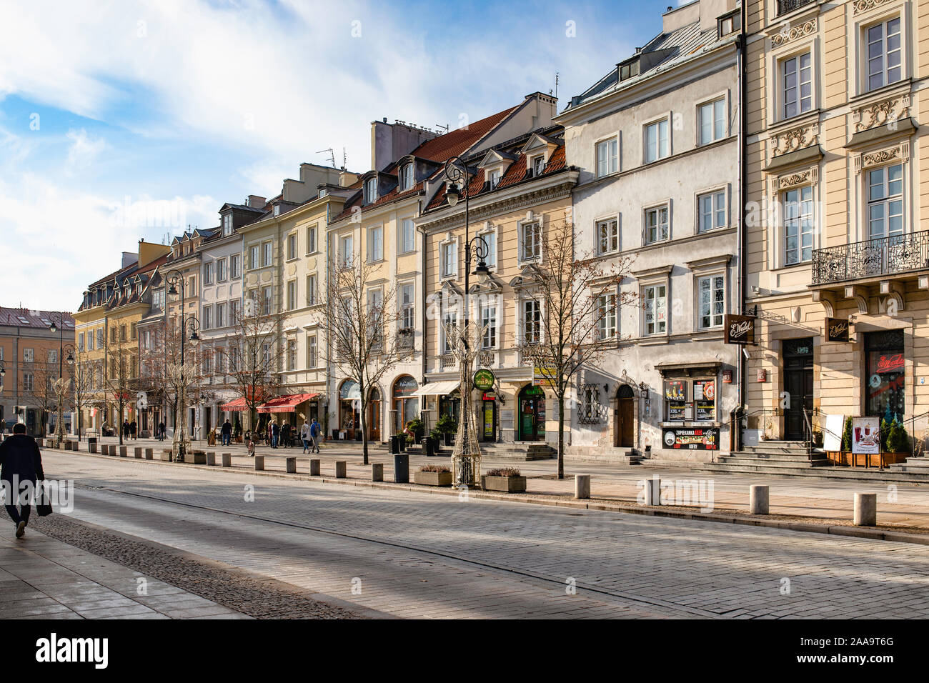 Warszawa / Poland - "Krakowskie Przedmiescie" - main street in the old ...