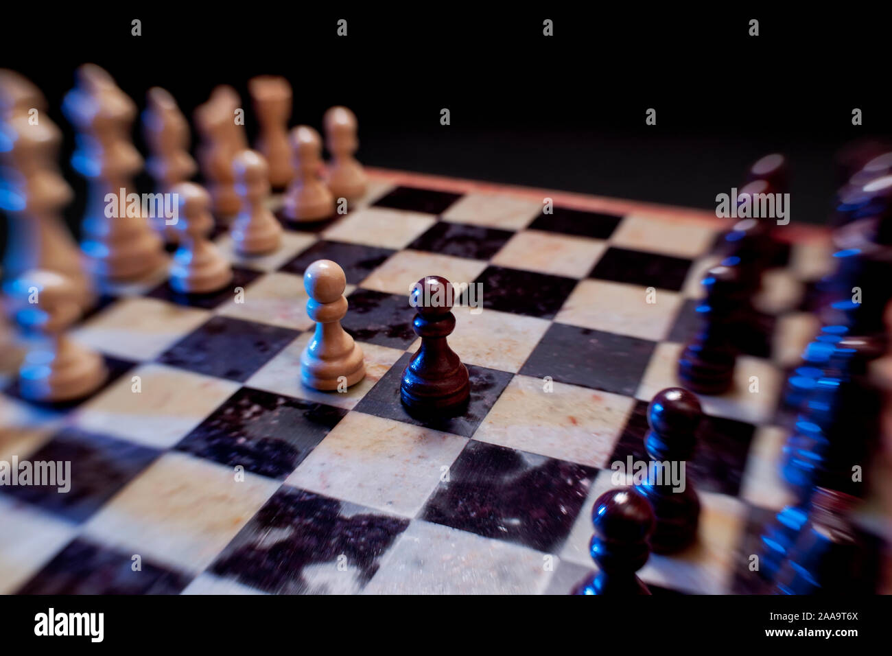 Chess Board and Pieces Stock Photo - Alamy