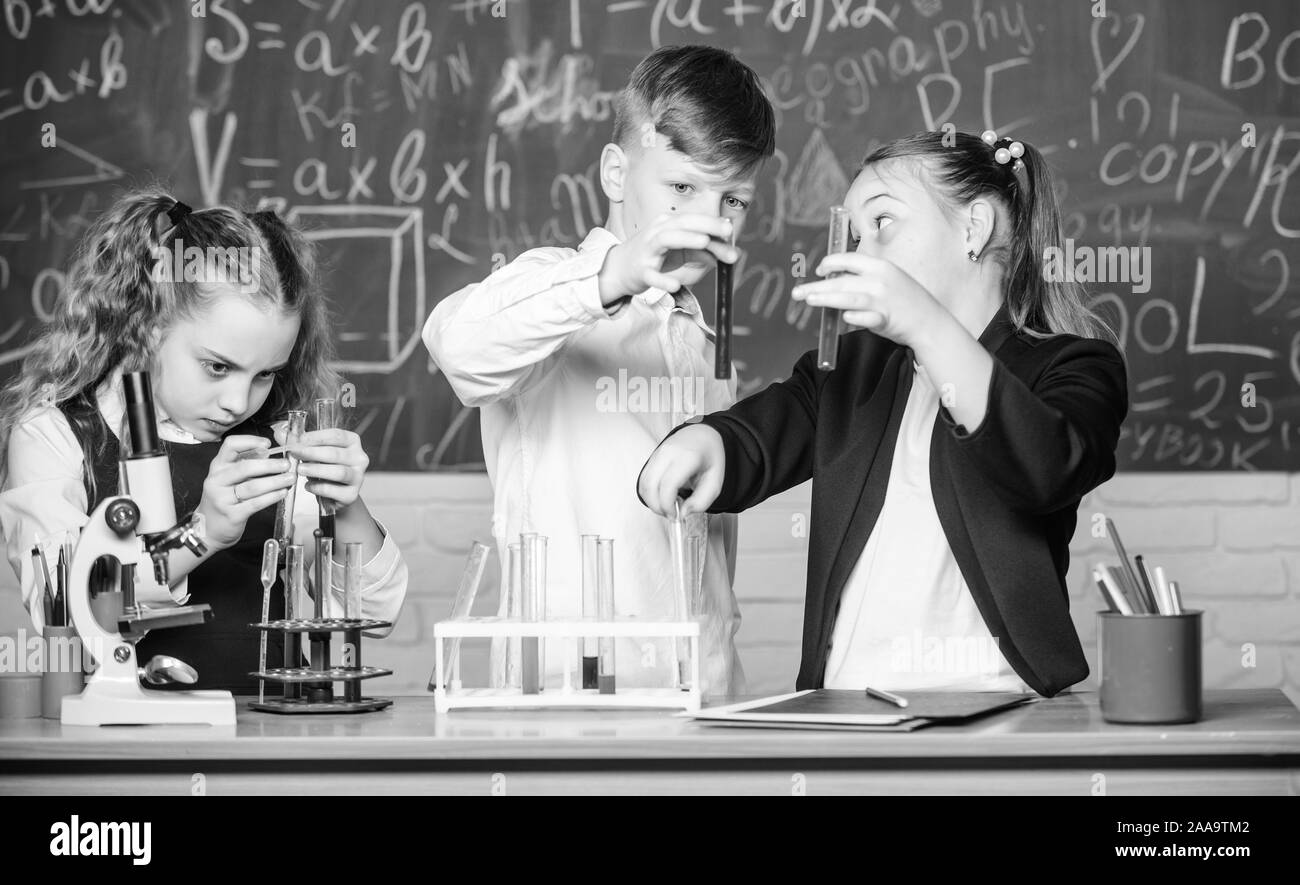 School stuff. biology experiments with microscope. Chemistry science ...