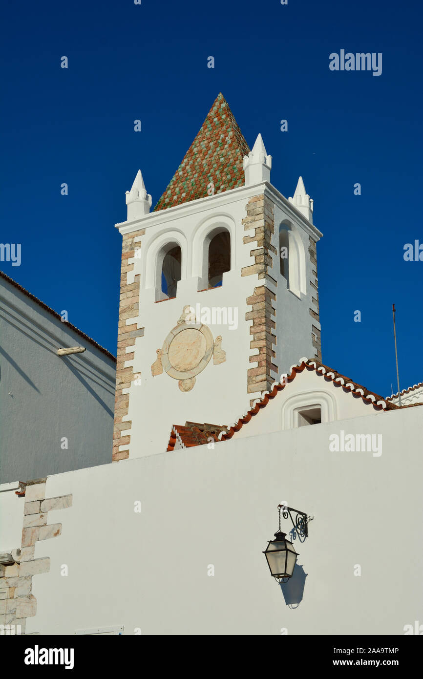 White church in Estremoz. Alentejo, Portugal Stock Photo - Alamy