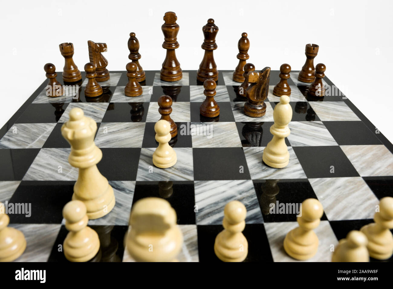 Chess Board and Pieces Stock Photo - Alamy