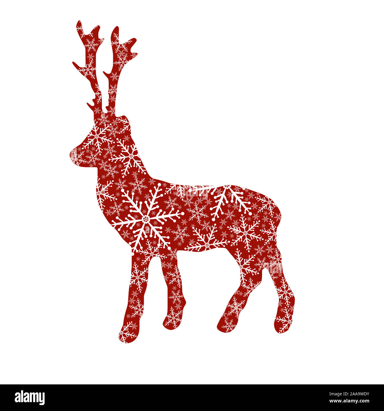 Christmas reindeer illustration on Cut Out Stock Images & Pictures - Alamy