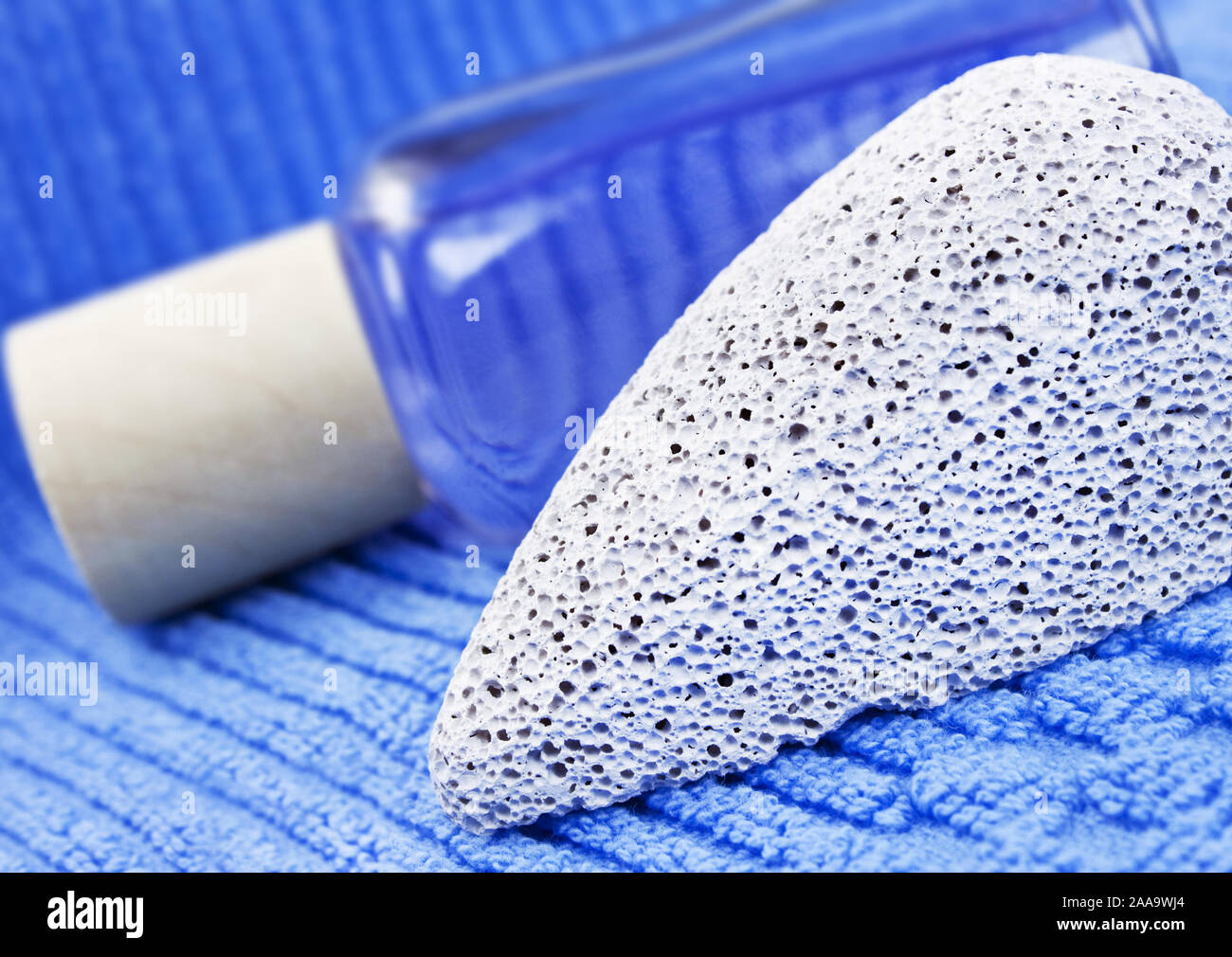 Foot care pumice and oil Stock Photo - Alamy