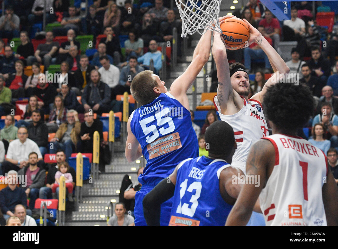 Prague, Czech Republic. 20th Nov, 2019. Uros Lukovic of Mornar Bar ...