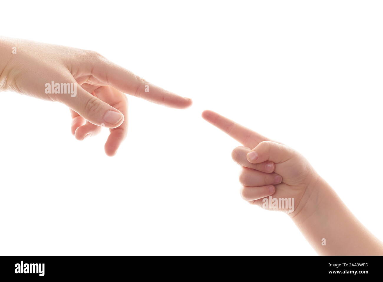 mother and child - pointing fingers Stock Photo - Alamy