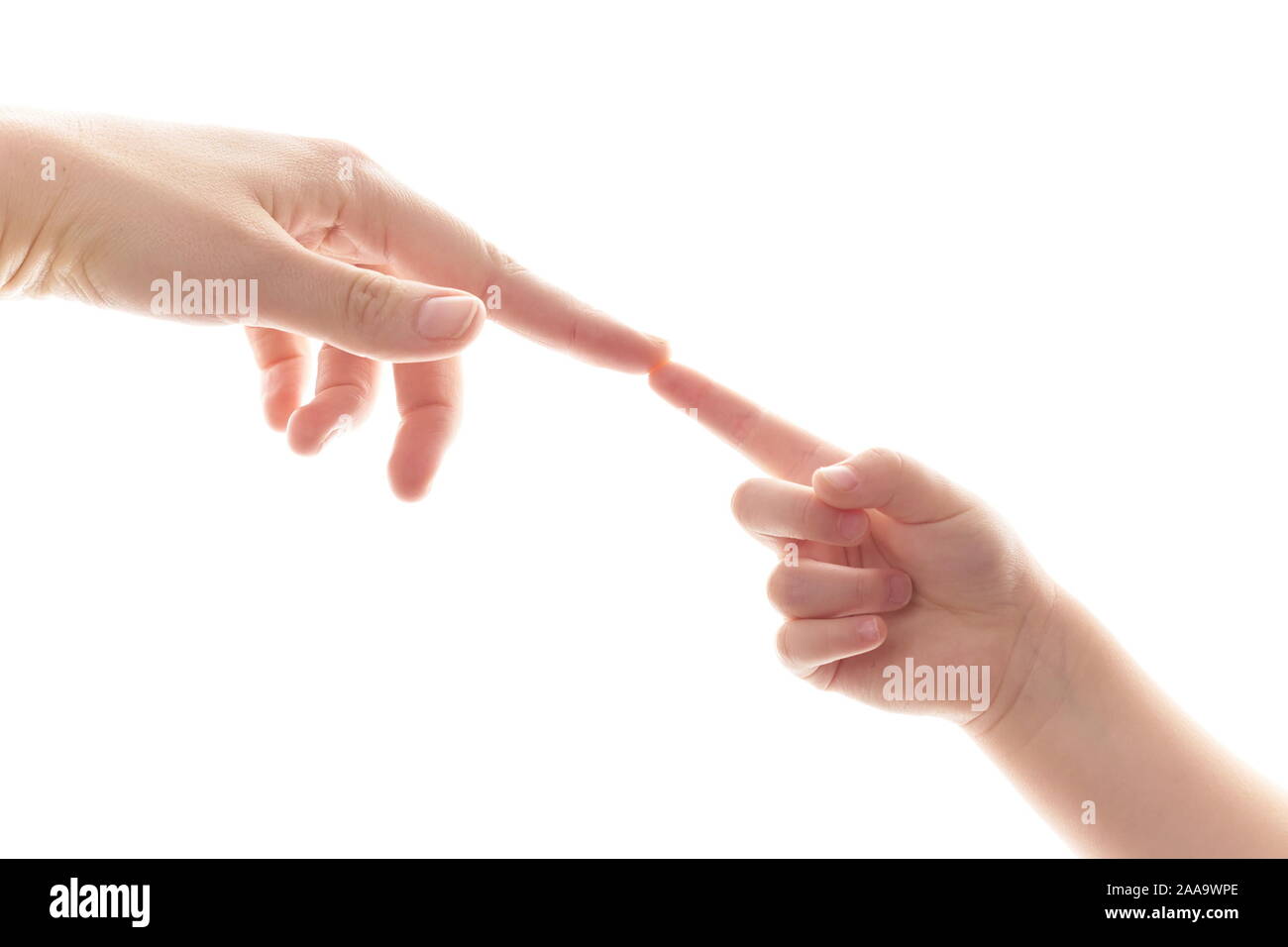 mother and child - touching fingers Stock Photo - Alamy