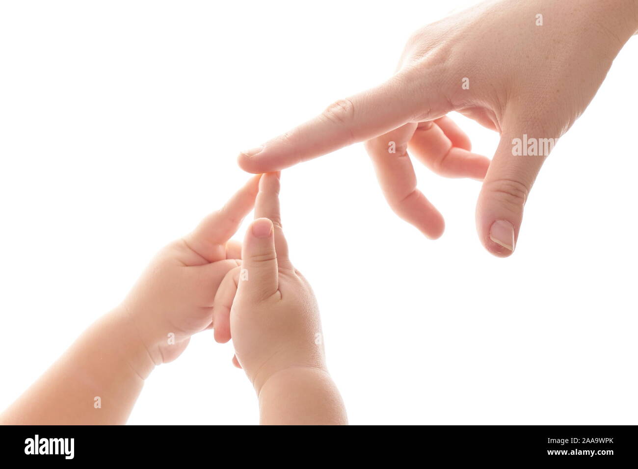 mother and child - touching fingers Stock Photo - Alamy