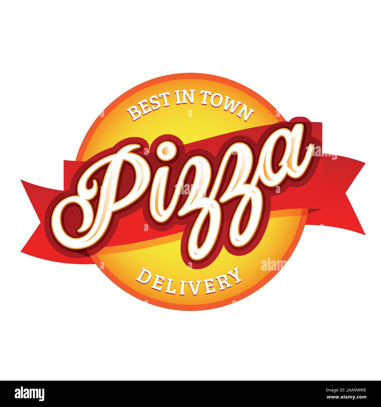 Fast food pizza sign Cut Out Stock Images & Pictures - Alamy