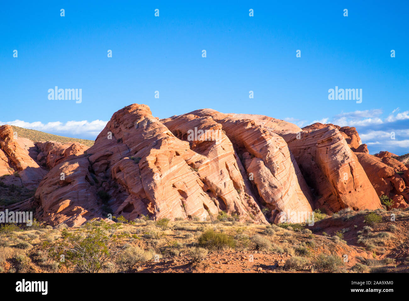 Geologic Rock Formations Valley of Fire State Park Nevada USA Stock ...