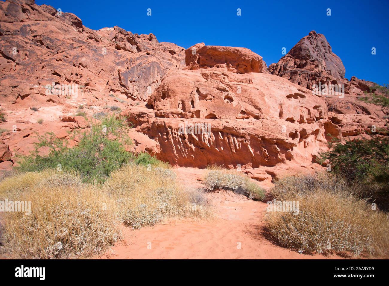 Geologic Rock Formations Valley of Fire State Park Nevada USA Stock ...