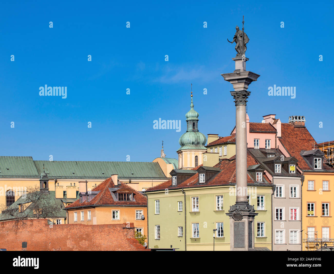 Sigismund's Column, Castle Square - Old town - Warsaw landmarks ...