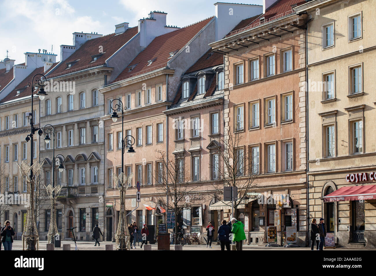 Warszawa / Poland - "Krakowskie Przedmiescie" - main street in the old ...