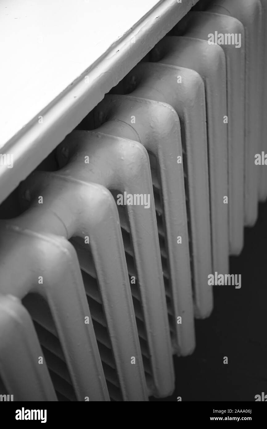 Traditional radiator home Black and White Stock Photos & Images - Alamy