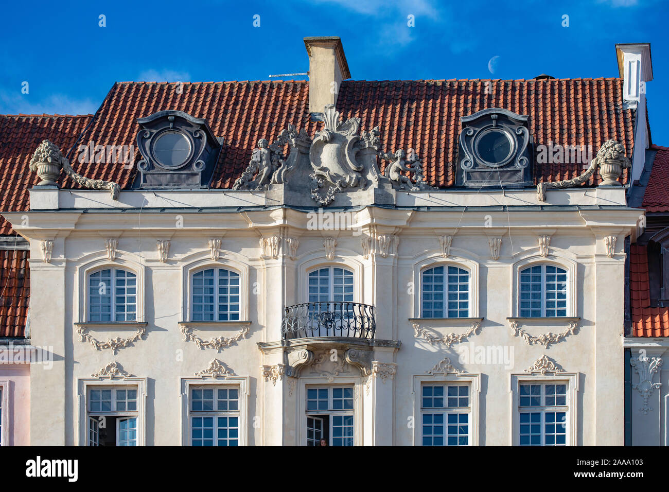Warsaw (Warszawa) old town architecture, vintage buildings, rebuild ...