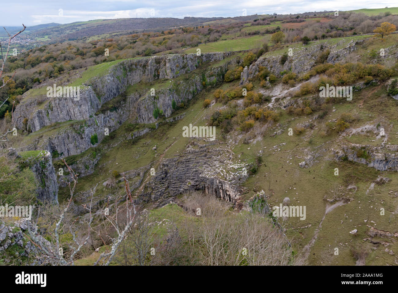 Landscape photo of Cheddar Gorge in Somerset Stock Photo - Alamy