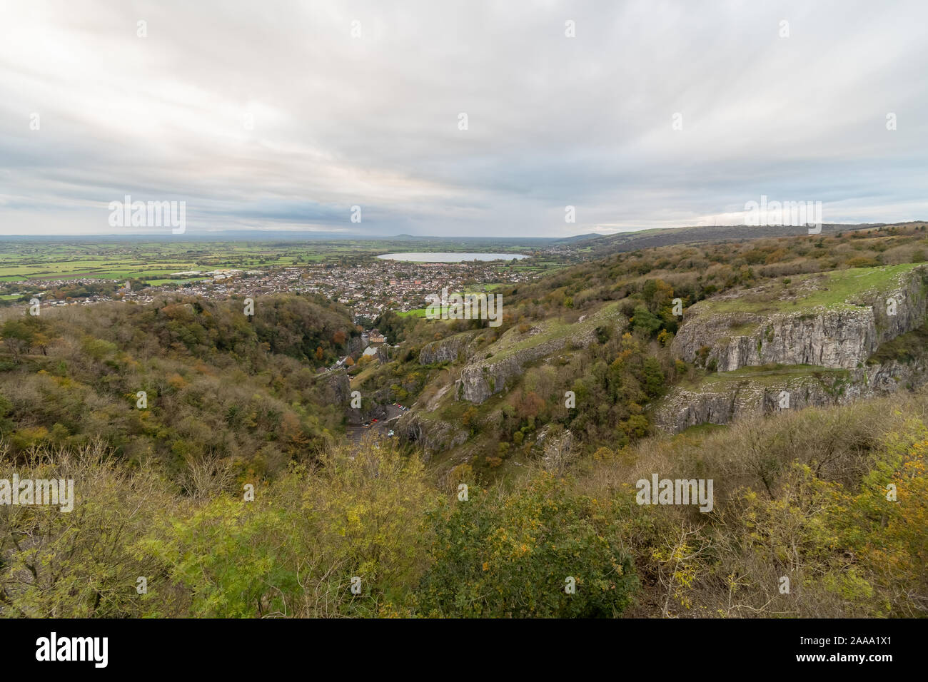 Landscape photo of Cheddar Gorge in Somerset Stock Photo - Alamy