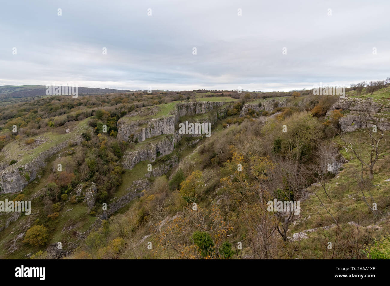 Landscape photo of Cheddar Gorge in Somerset Stock Photo - Alamy