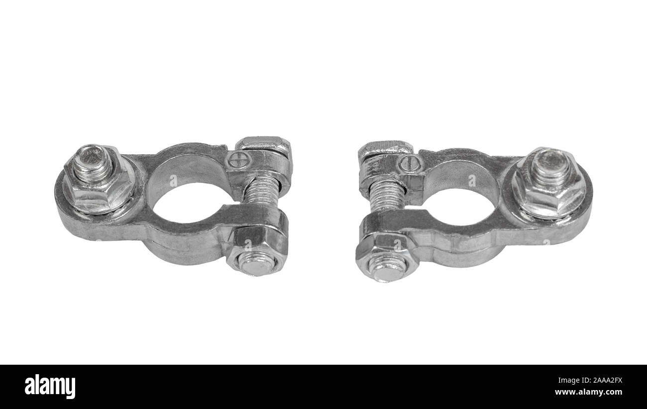 Two positive and negative metal terminal connector of car battery ...