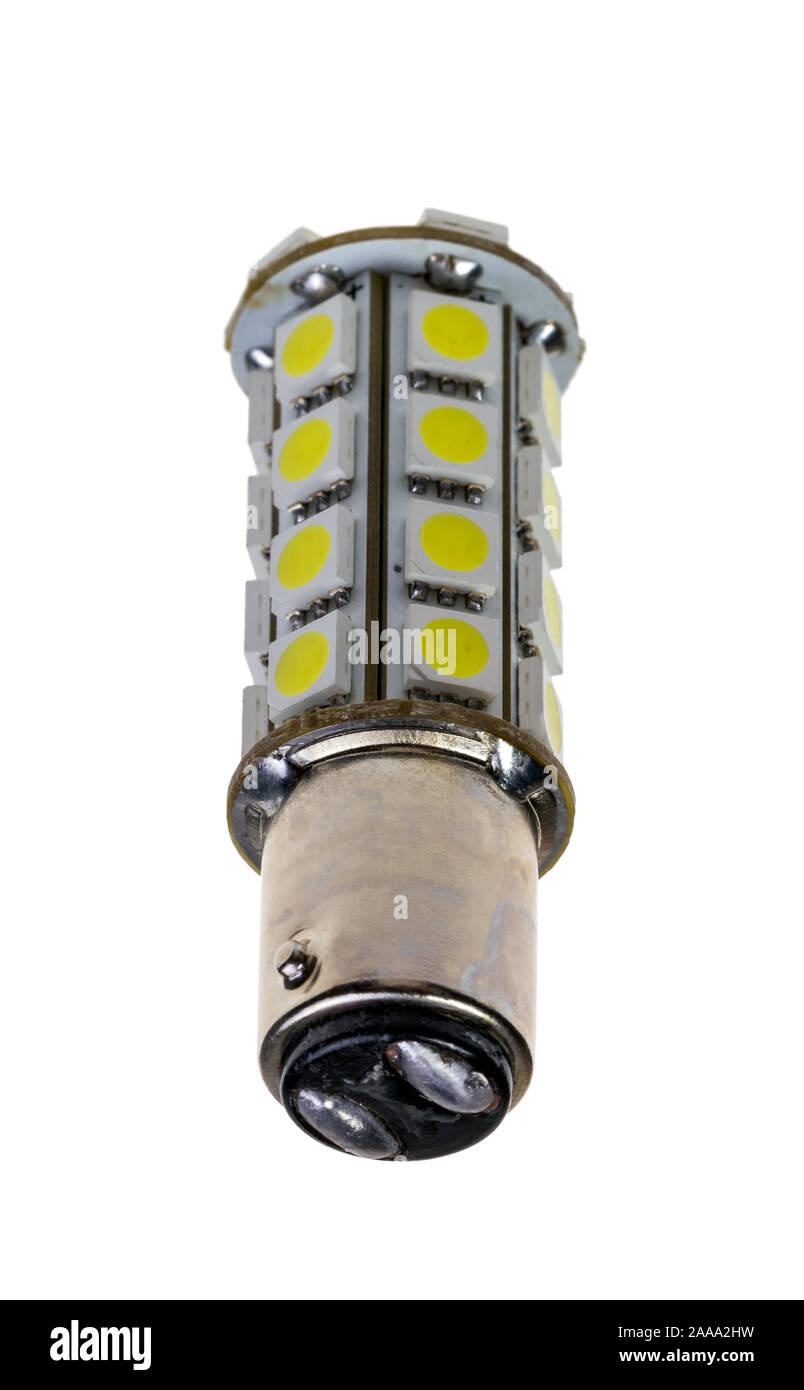 Led lamp for auto isolated on the white background Stock Photo - Alamy