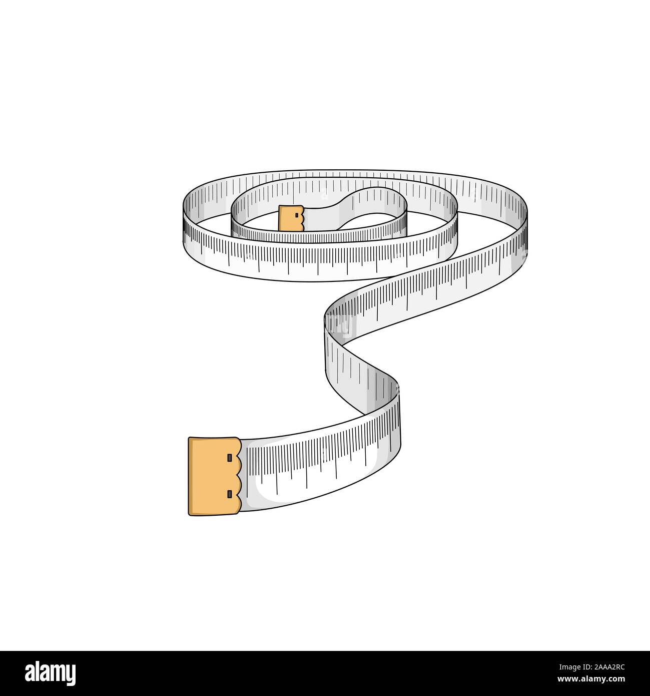Loose weight measurements. Measuring tape. Vector illustration Stock ...