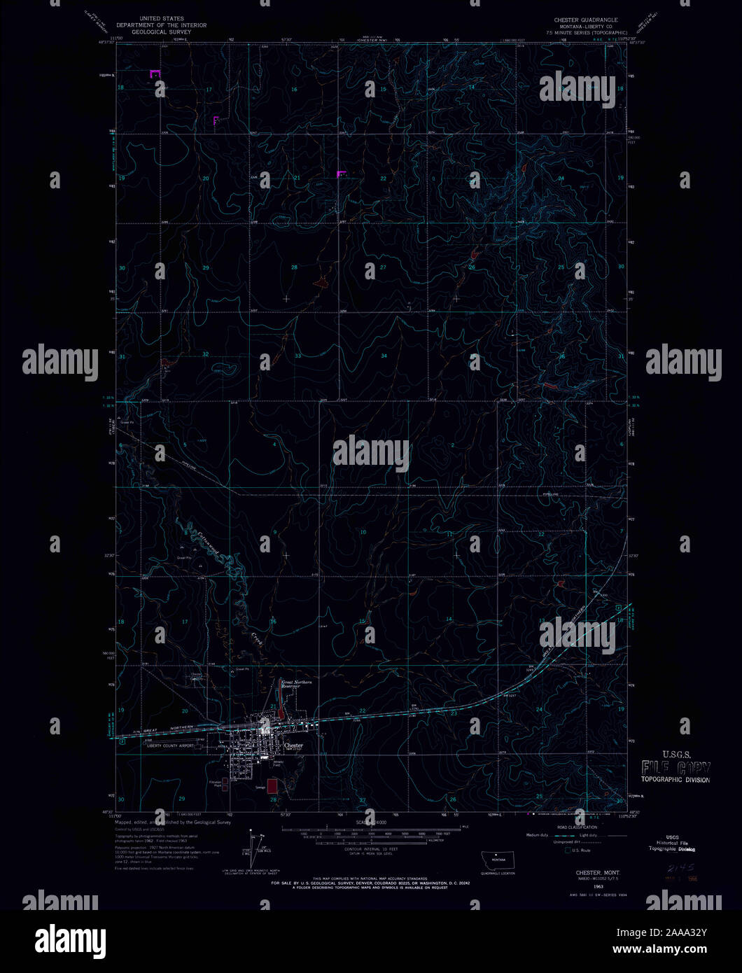 Map of chester montana hi-res stock photography and images - Alamy