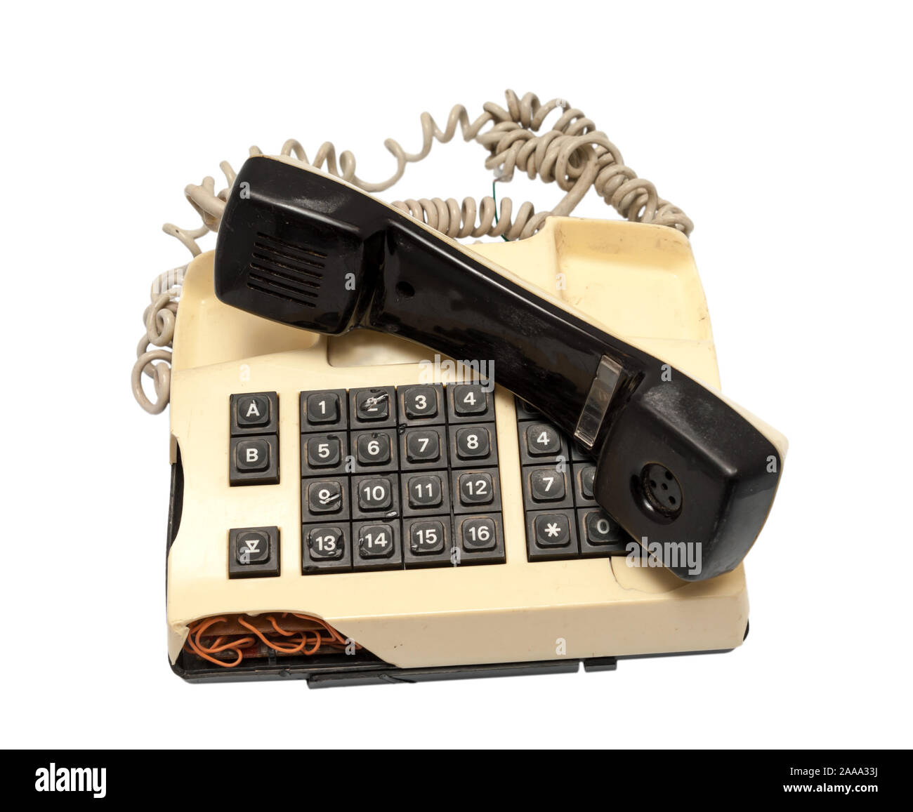 Telephone collection - Broken classical model of phone isolated on ...